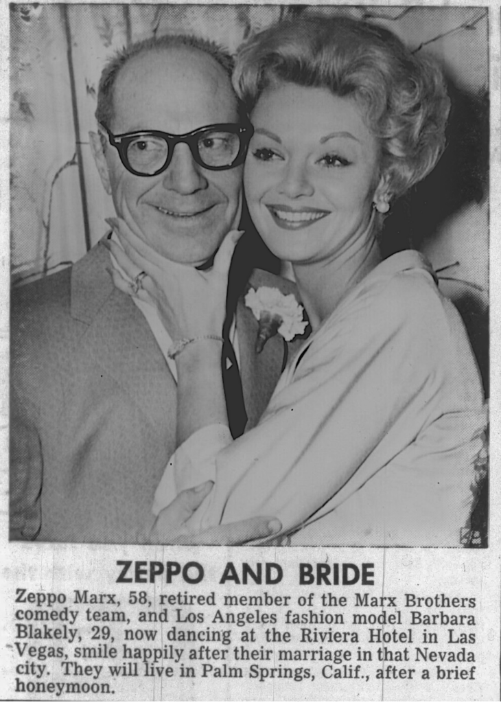 Zeppo Marx + Barbara Blakeley – Clark County Clerk